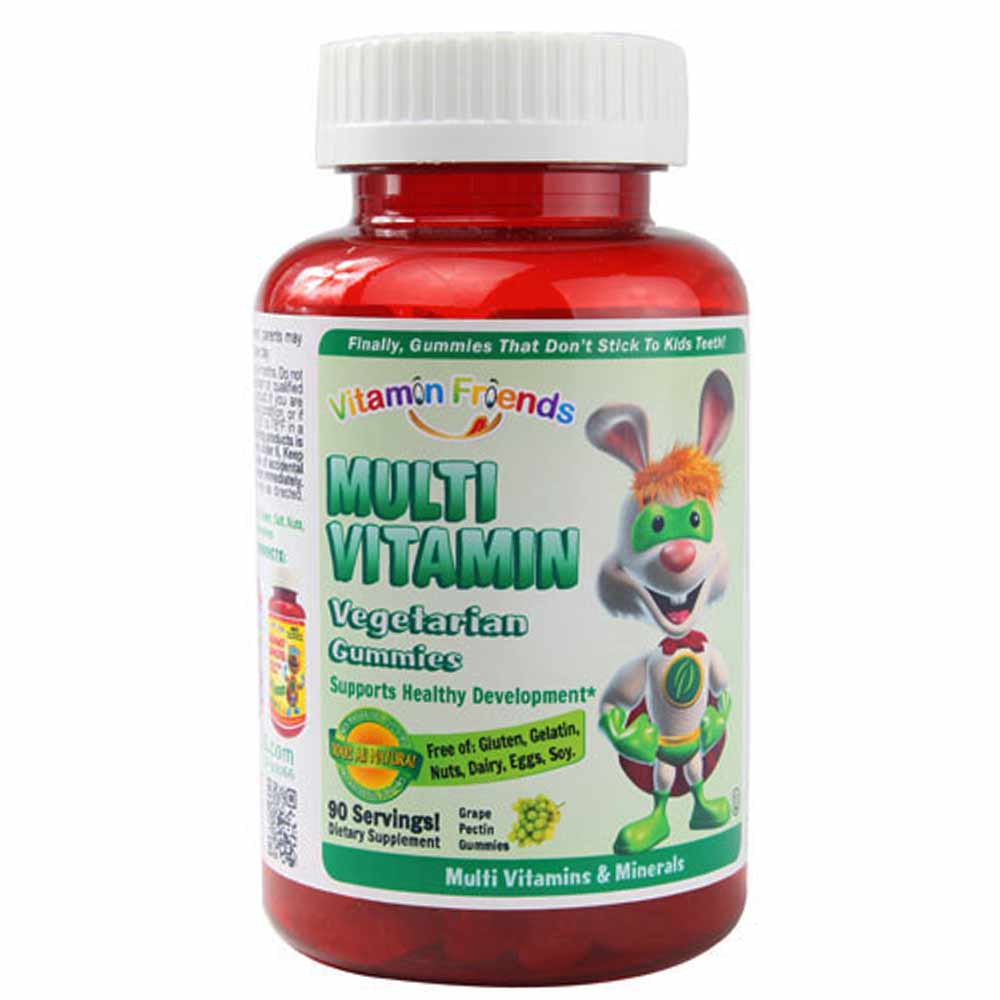 Vitamin Friends Multivitamin Vegetarian Gummies, 90 gummies Grape at ...