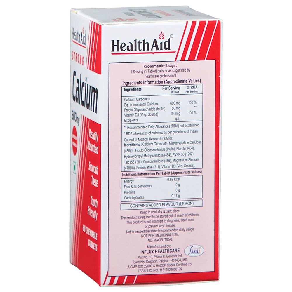 Health Aid Calcium (Strong) 60 tablets online in India @ Best Prices