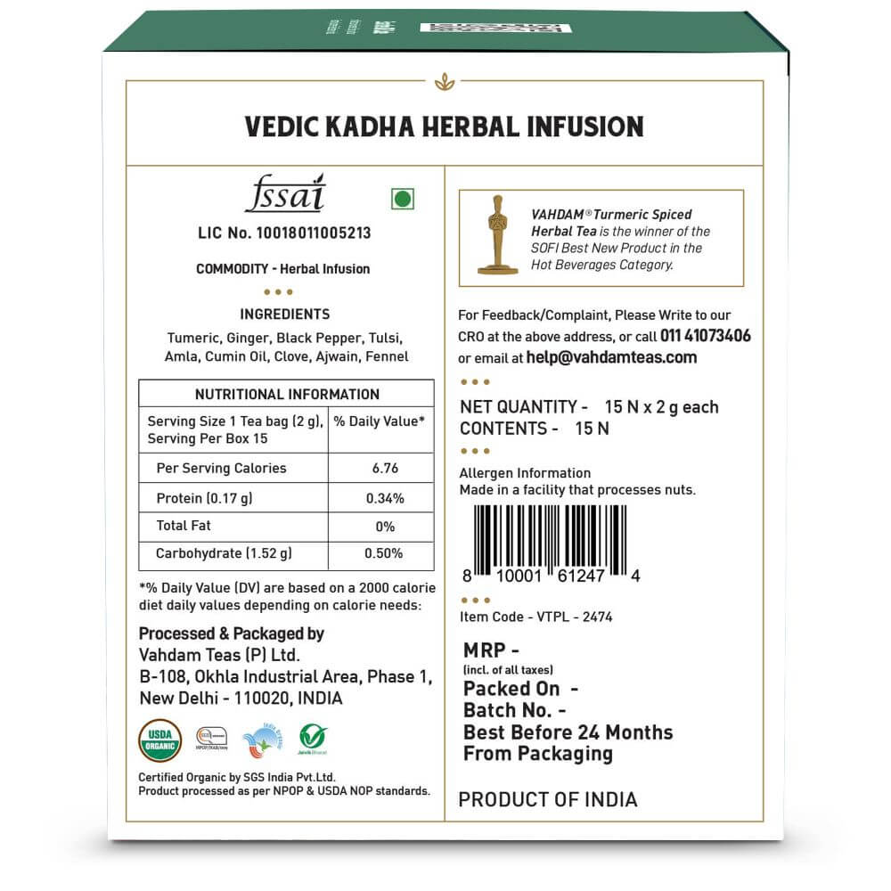 Vedic Kadha Herbal Tea at Best Price in India | Healthkart.com
