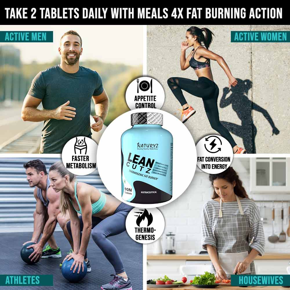 LEAN CUTZ Thermogenic Fat Burner 90 Tablets & Triple Strength Green ...