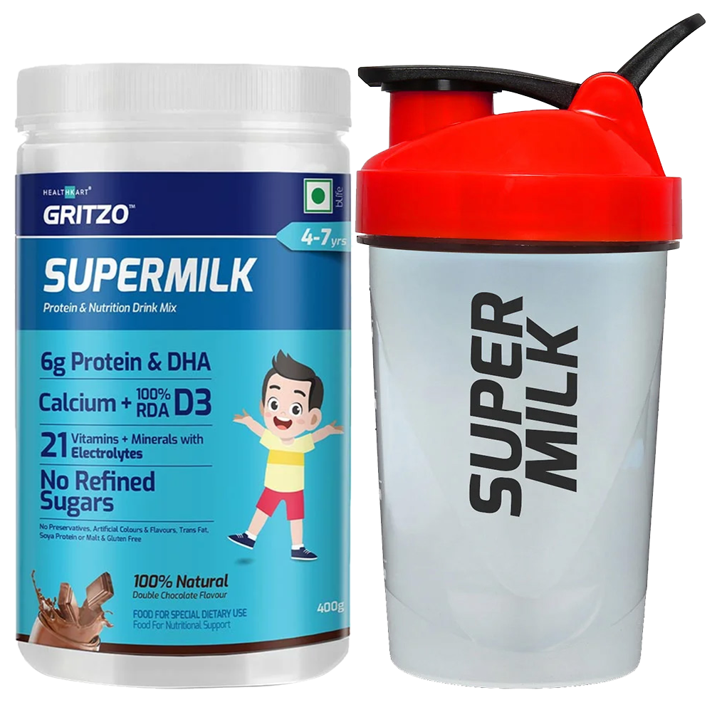 Gritzo Supermilk Overall Growth for 4-7 Yrs Protein & Nutrition Drink ...