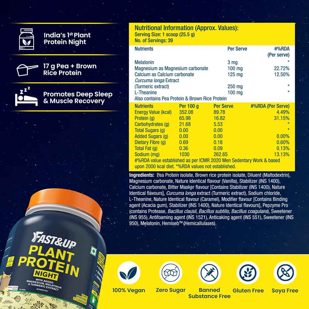 Plant Protein Night Slow Digestion at Best Price in India | https://www ...