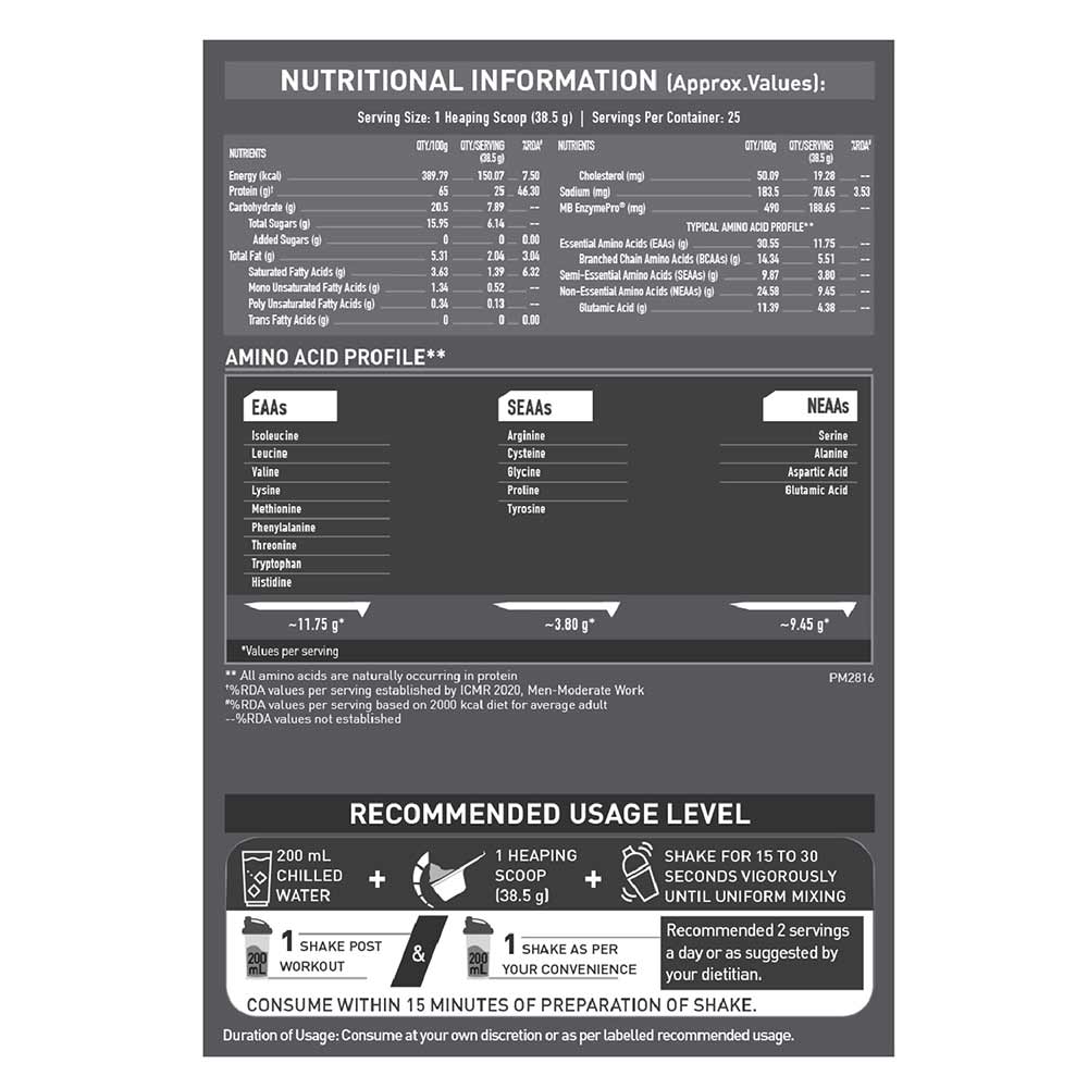 MuscleBlaze Biozyme Performance Whey Protein 4.4 lb Rich Chocolate