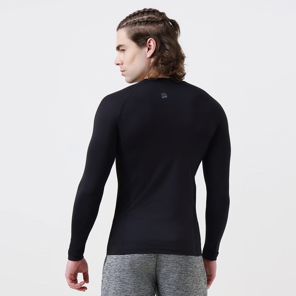 Compression Muscle Tee Full Sleeve Midnight Black • Medium