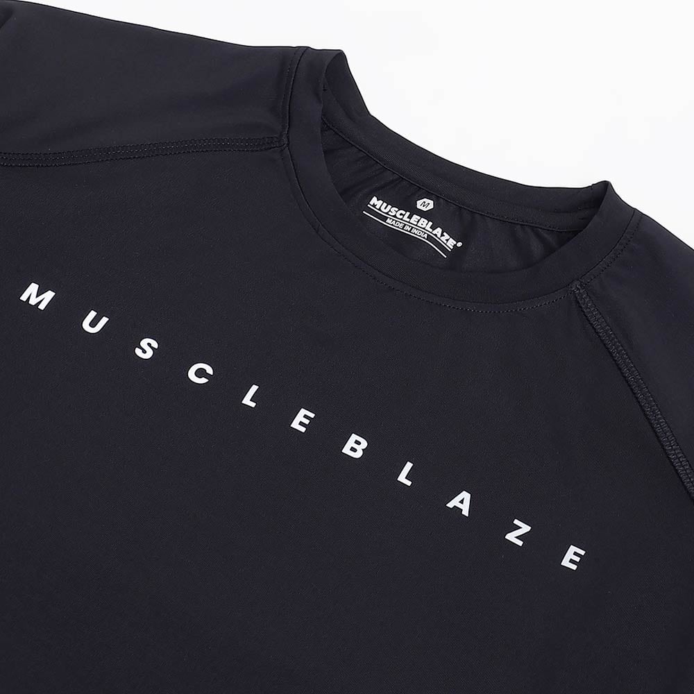 Compression Muscle Tee Half Sleeve Midnight Black • Medium