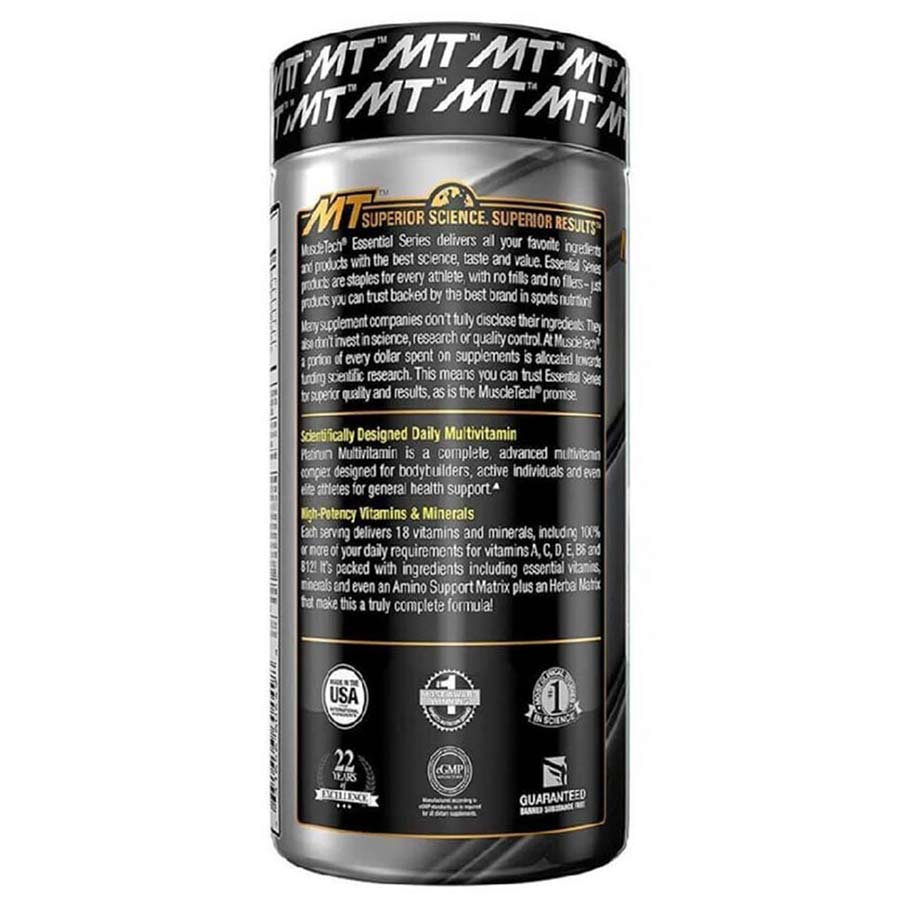 MuscleTech Platinum Multivitamin, 90 tablet(s) Unflavoured Deleted at ...